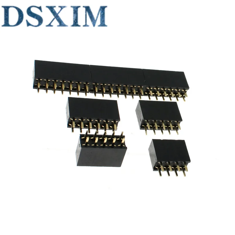 10pcs-2-54mm-Double-Row-Straight-Female-2-40P-Pin-Header-Socket ...