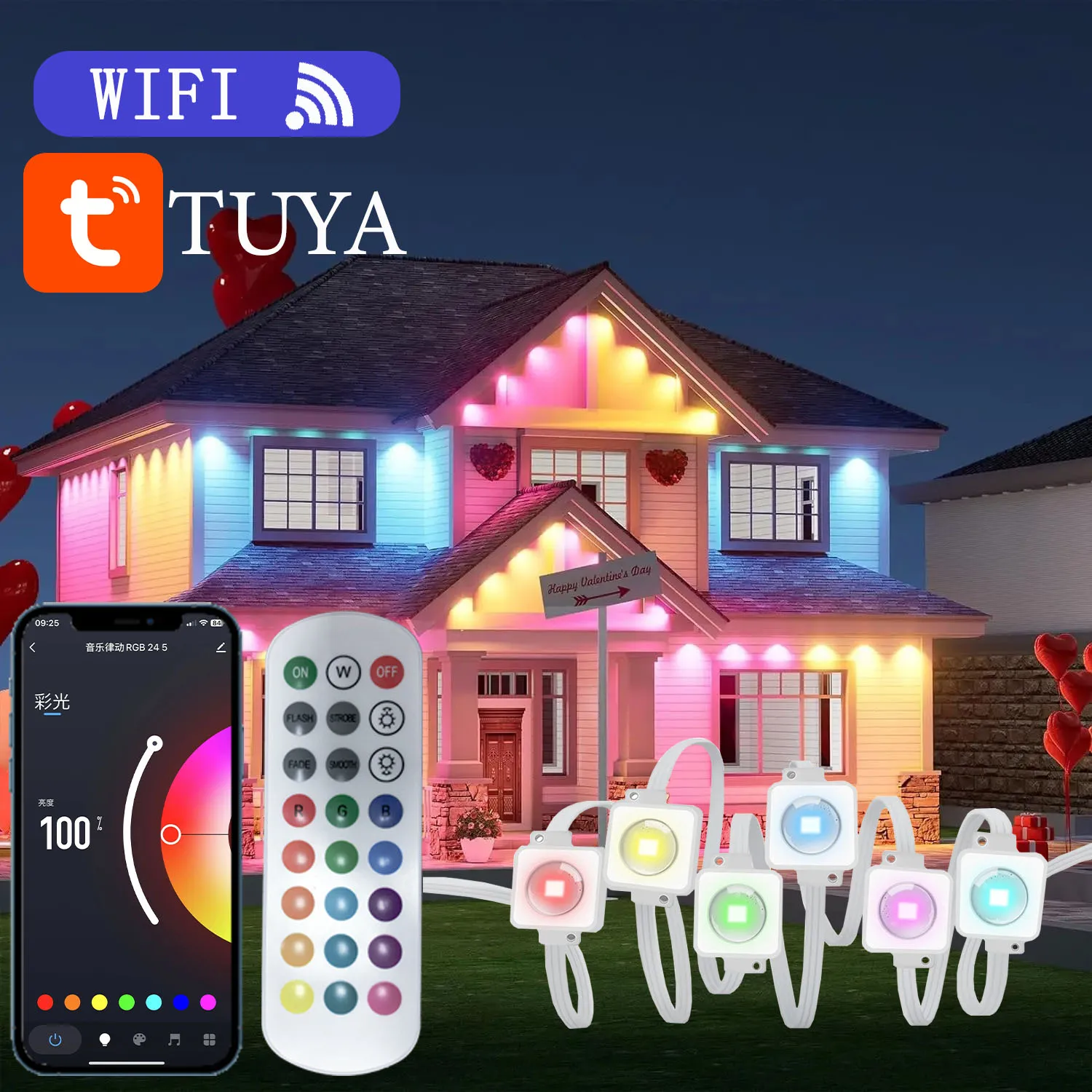 Permanent-Outdoor-Eave-Light-TUYA-APP-Controle-24V2A-Waterdichte-RGB-IC ...