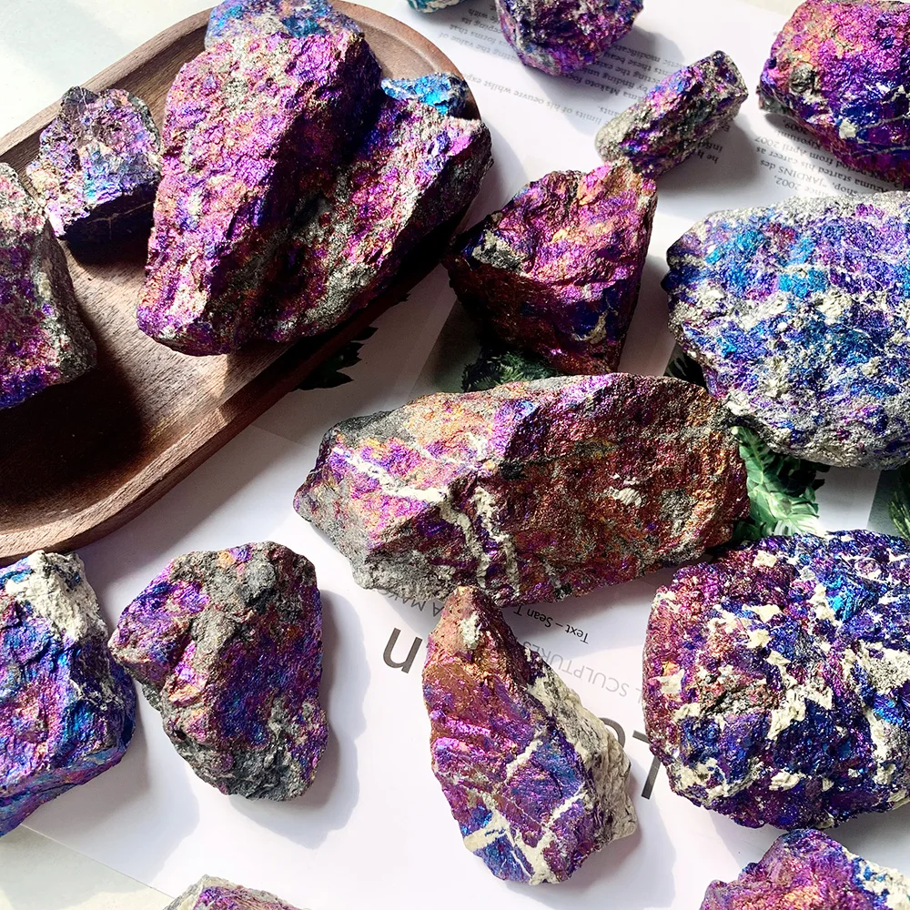 1Pc Natural Natural Bornite Specimen Mineral - with Chalcopyrite ...