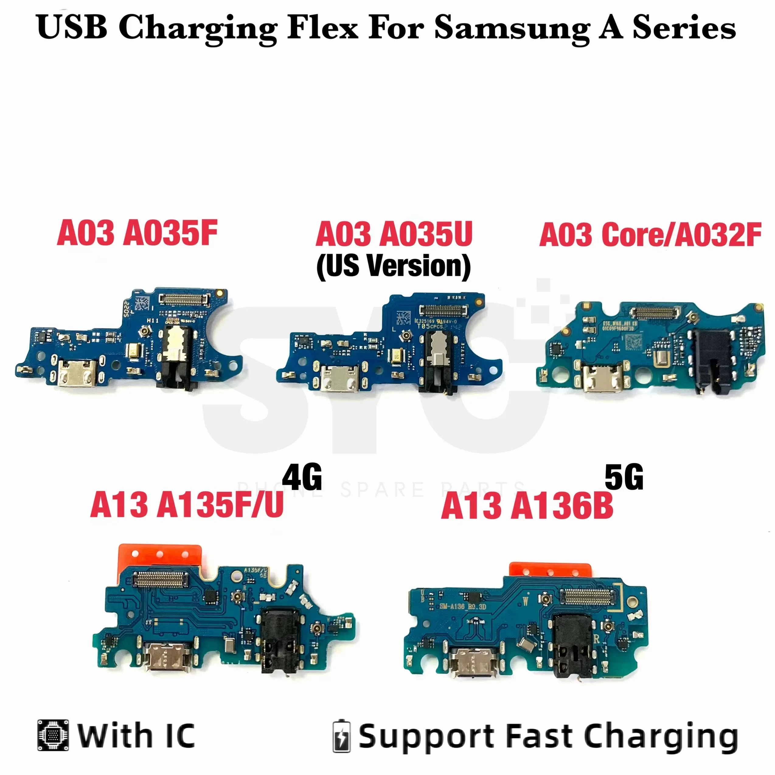 OEM USB Charger Port Jack Dock Connector Flex Cable For Samsung A03 ...