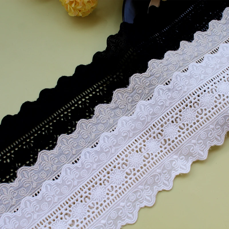 2Yards-10cm-Cotton-Cloth-Embroidered-Lace-Fabric-Clothing-Decoration ...