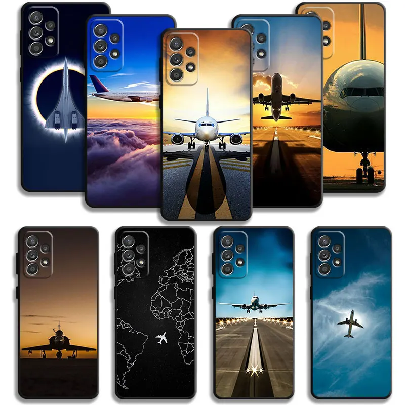Aircraft-Airplane-TPU-For-Samsung-Galaxy-A52-A51-A53-A13-5G-A32-4G-A21s ...