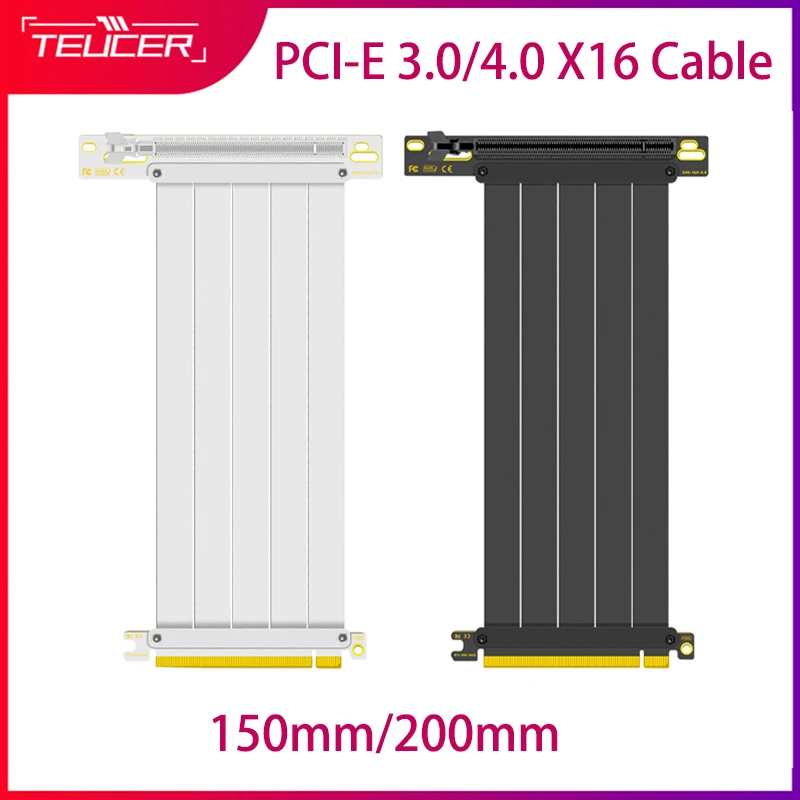 TEUCER-PCIE-4-0-X16-Extension-Cable-PCI-Graphics-Card-PCl-E-X16-Riser ...