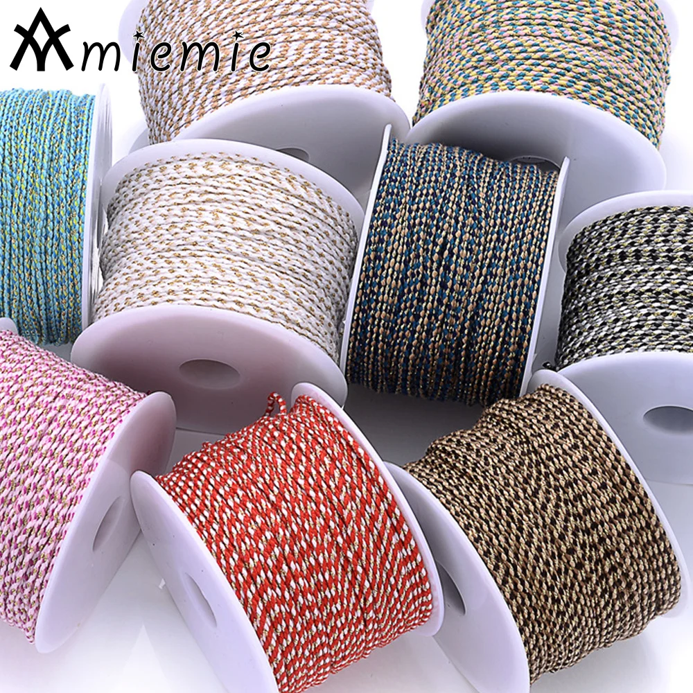 10yards-2mm-Gold-Thread-Colorful-Four-Strands-Cotton-Rope-Decorative ...