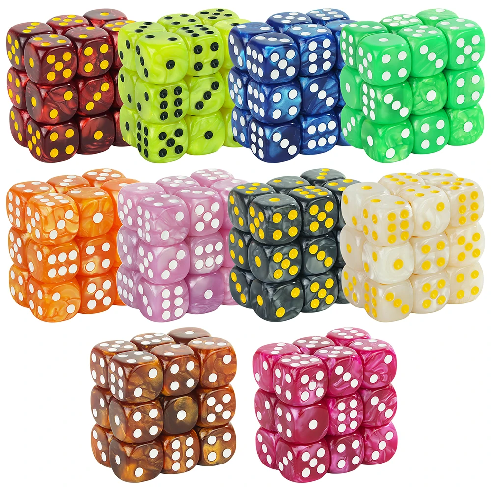 16MM-Round-Corner-Game-Dice-Set-6-Sided-Marble-Acrylic-Dices-for ...