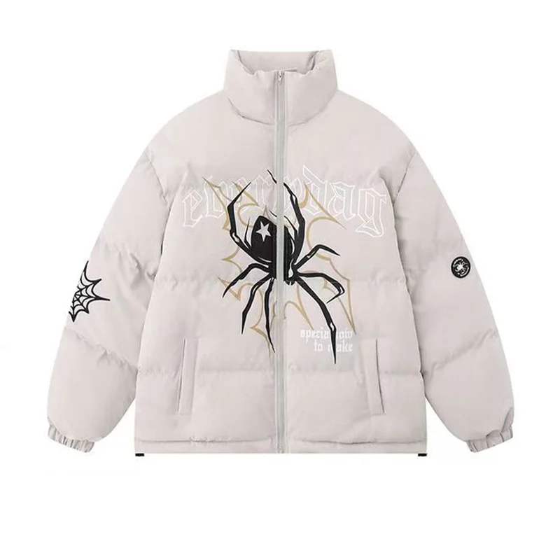 Women White Parka Jacket Vintage Warm Thicken Cotton Jacket Y2K ...