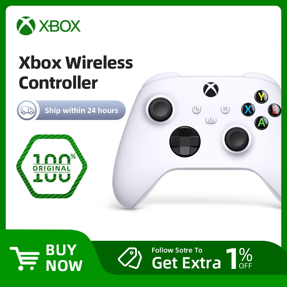 Microsoft-Xbox-Core-White-Wireless-Controller-for-Xbox-Series-S-X-XSS ...