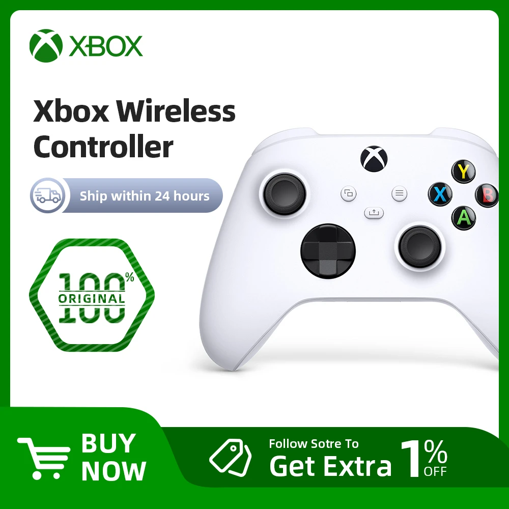 Microsoft Xbox Core White Wireless Controller For Xbox Series S X Xss ...