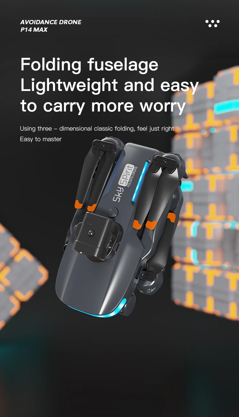 P14 Drone - 2023 Mini 8k Profesional 4K HD Camera Obstacle Avoidance A ...
