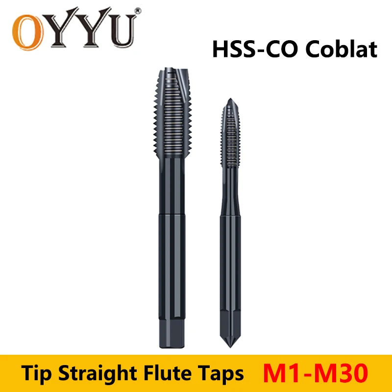 OYYU-Cobalt-Screw-Thread-Tap-Drill-HSS-CO-M35-Straight-Flute-Metric ...