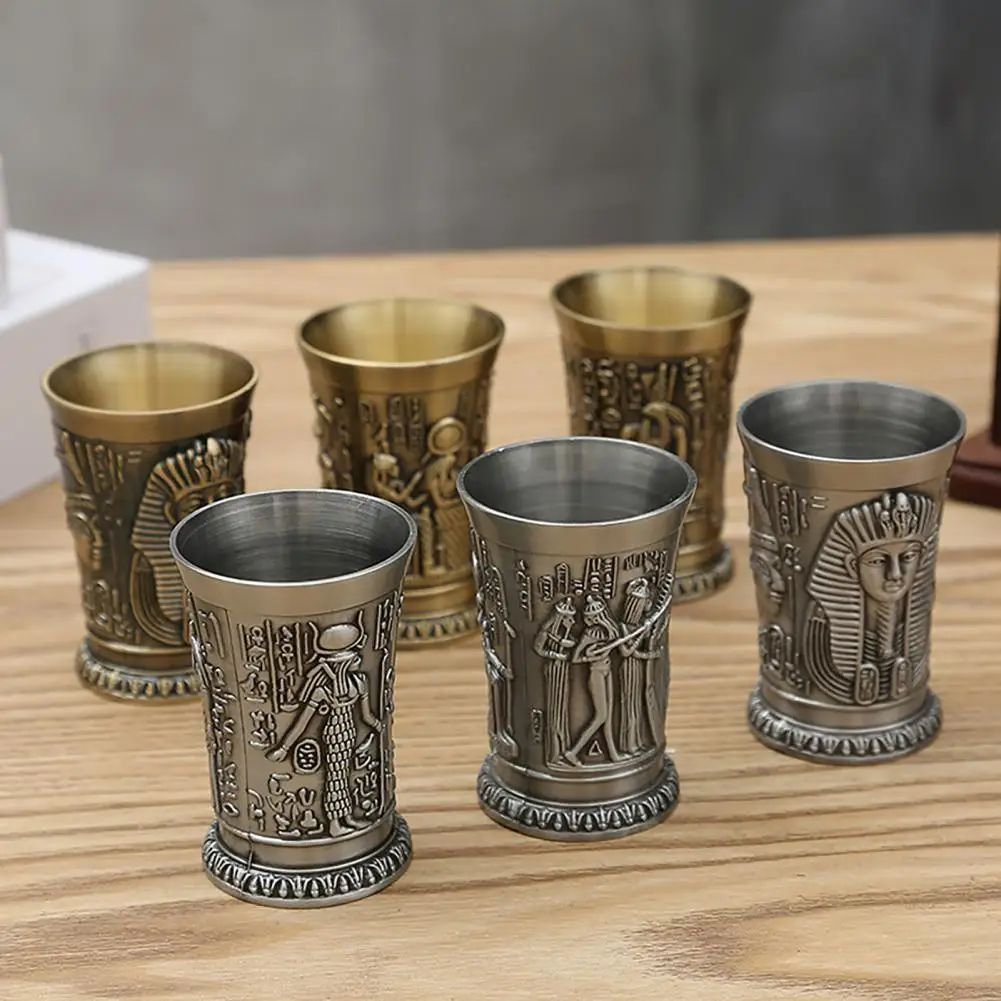 50ML-Wine-Glass-Great-Vintage-Style-Egypt-Shot-Cup-Zinc-Alloy-Shot-Cup ...