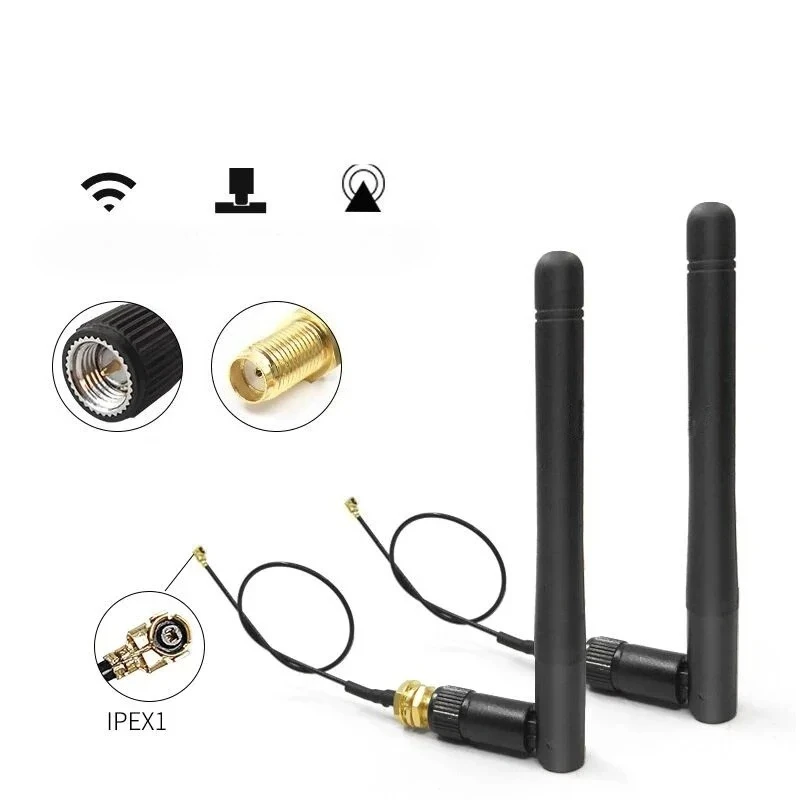 3dBi 2.4 GHz Antenna Cable, U.FL to RP-SMA Male 90° Right Angle, 15 cm ...