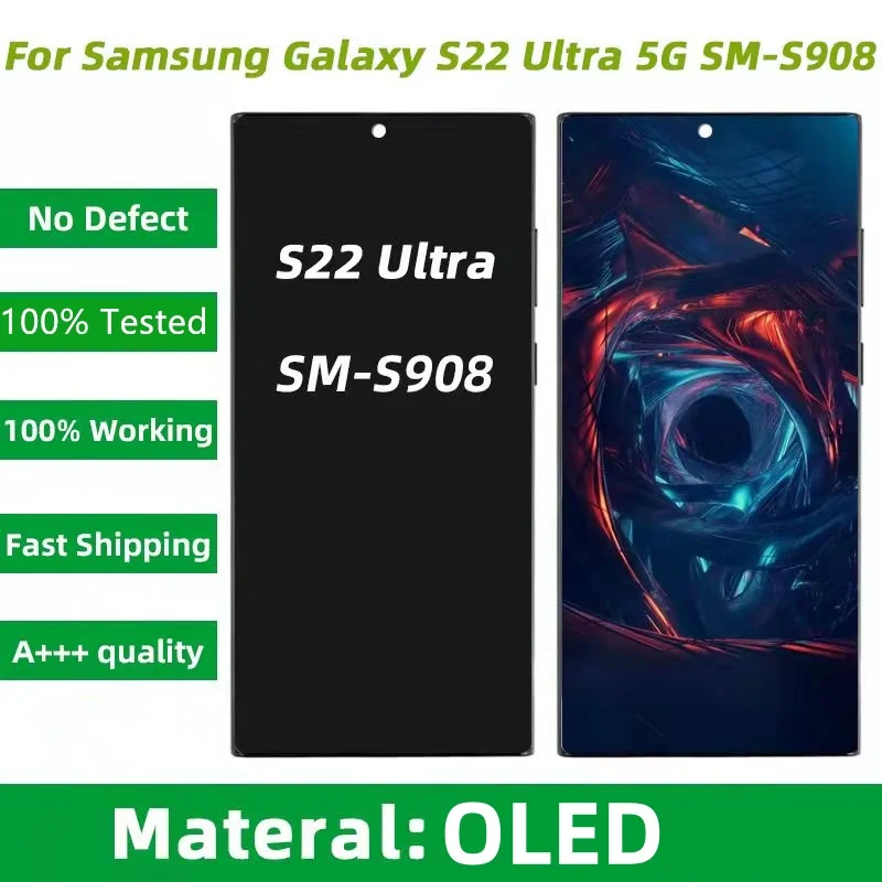 Nueva-pantalla-OLED-para-Samsung-Galaxy-S22-Ultra-LCD-S908-S908B-S908U ...