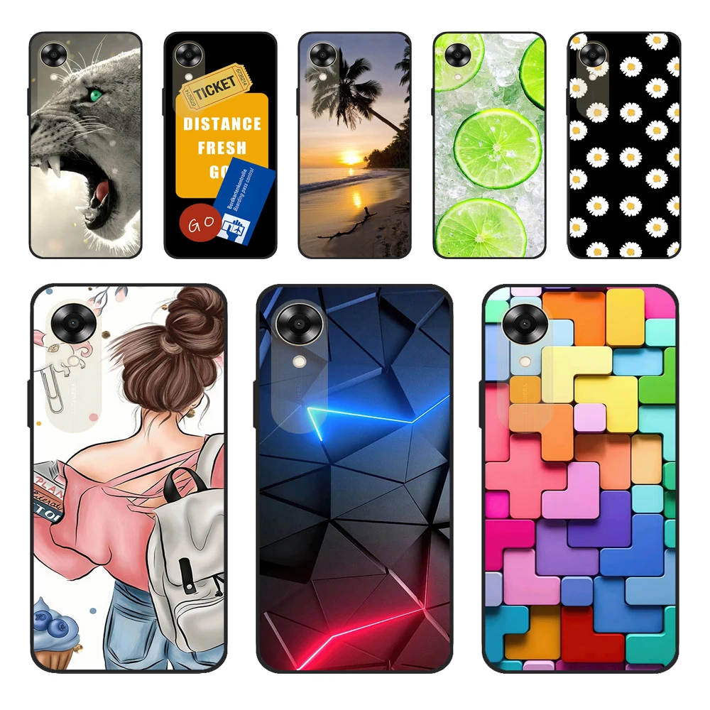 Fashion-Daisy-Pattern-Phone-Case-For-OPPO-A17K-CPH2471-Soft-Silicone ...