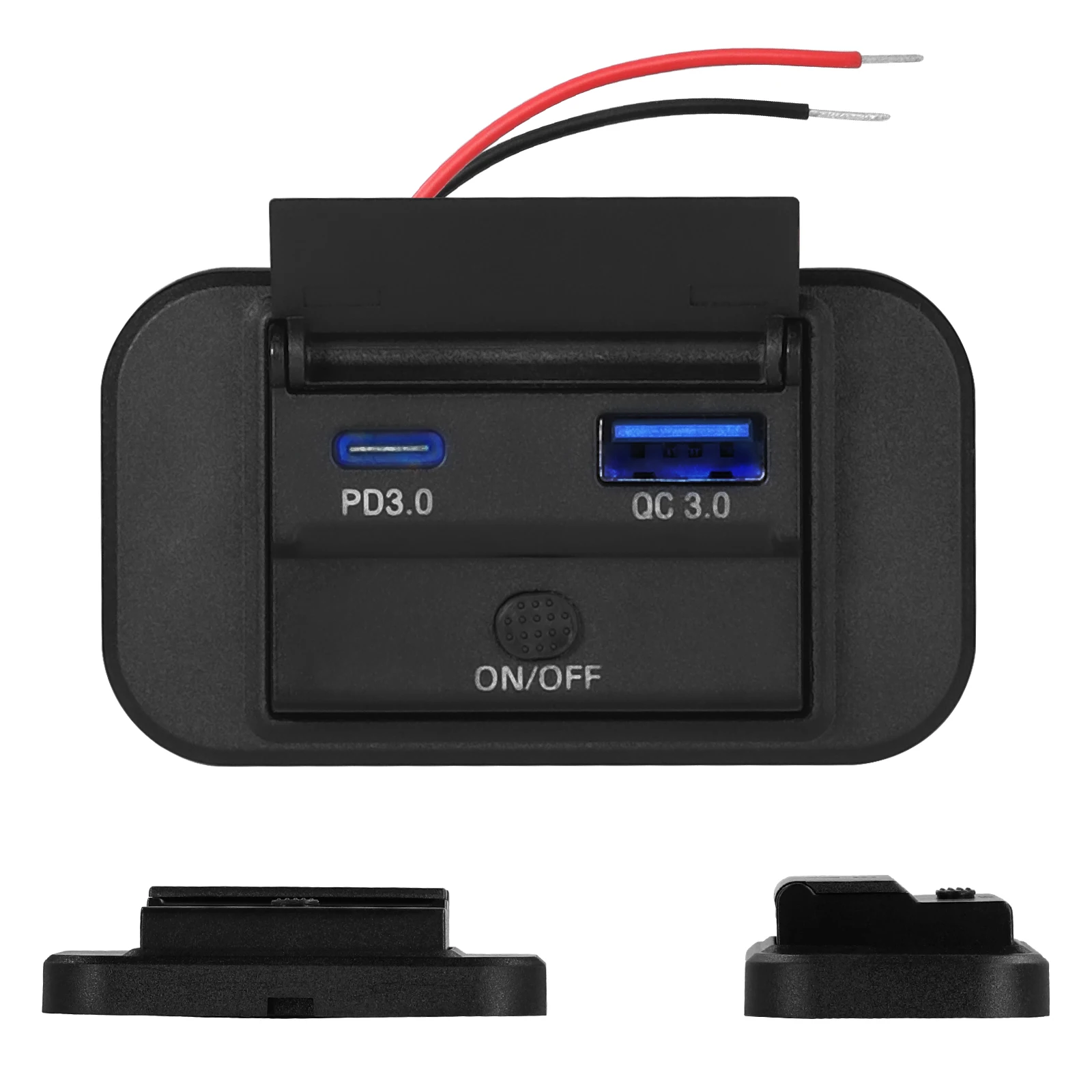 2Pcs-12V-24V-Dual-USB-Socket-Car-Charging-Connector-Waterproof-with ...