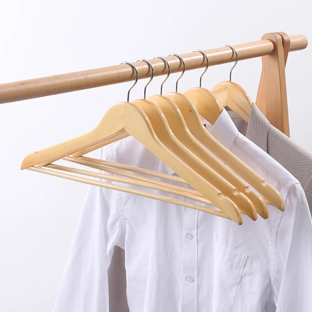 Perchas-de-madera-para-ropa-de-traje-perchas-de-madera-maciza-con ...