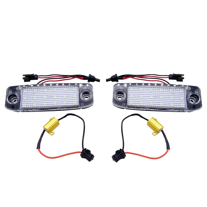 1-Pair-12V-3W-LED-Car-License-Plate-Light-Number-Plate-Lamp-High ...