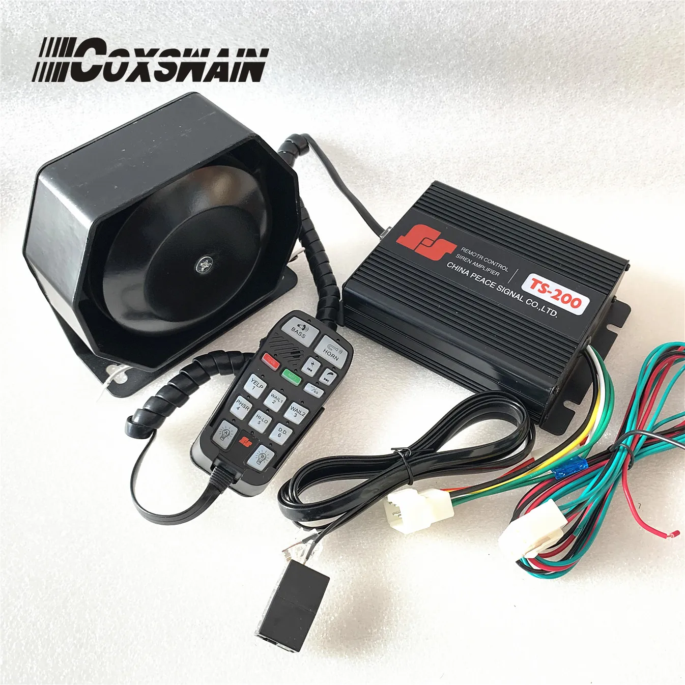 DC12V-200W-Vehicle-Warning-Alarm-Horn-Car-Police-Siren-Speaker ...