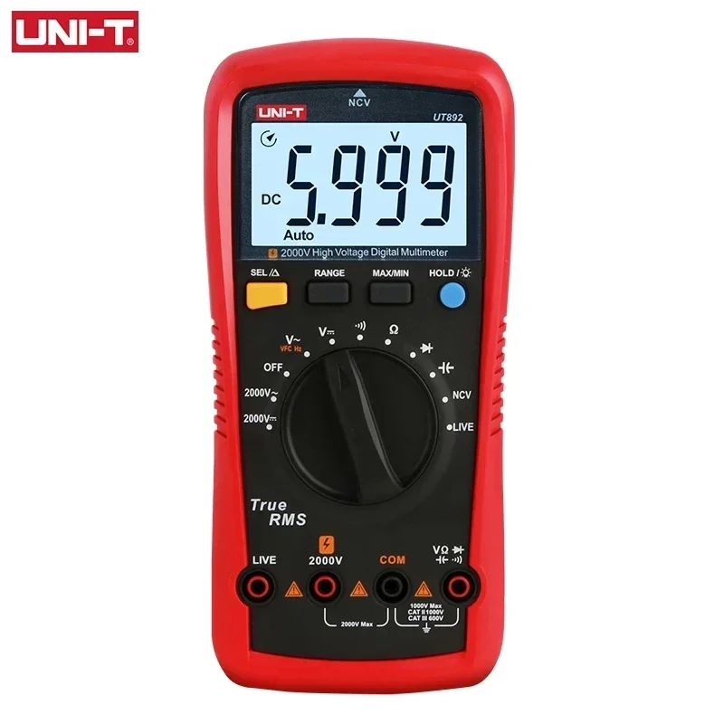 UNI-T-Digital-Multimeter-UT892-2000V-AC-DC-Voltmeter-True-RMS-Capacitor ...