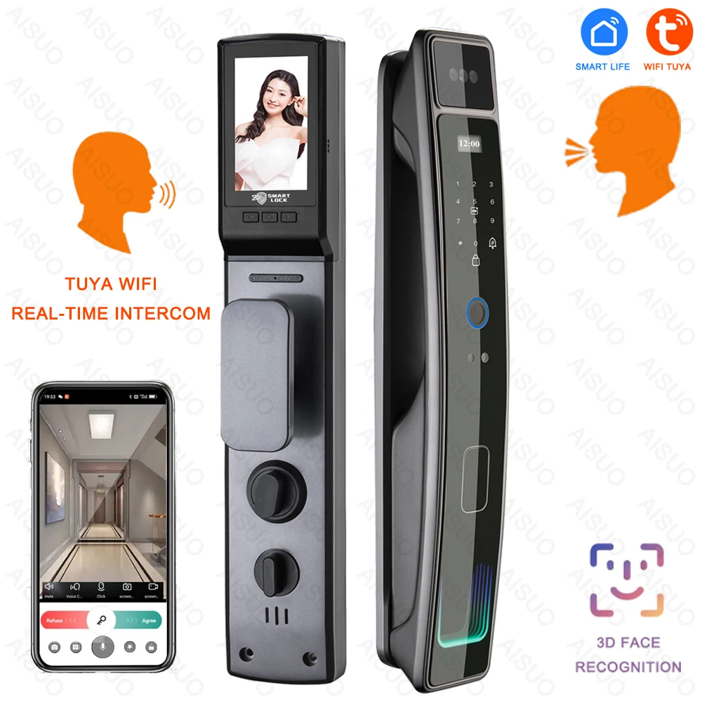 Tuya-3D-Face-Real-time-Intercom-Smart-Door-Lock-Security-Camera-Intelligent-Fingerprint-Password ...