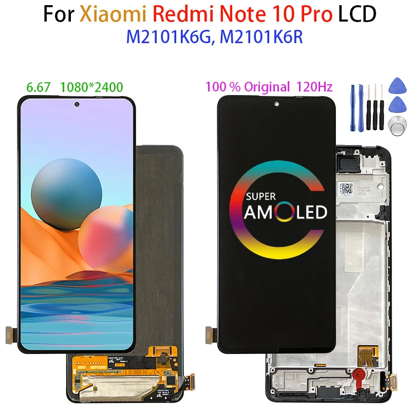 Amoled-original-para-xiaomi-redmi-nota-10-pro-m2101k6g-m2101k6r ...