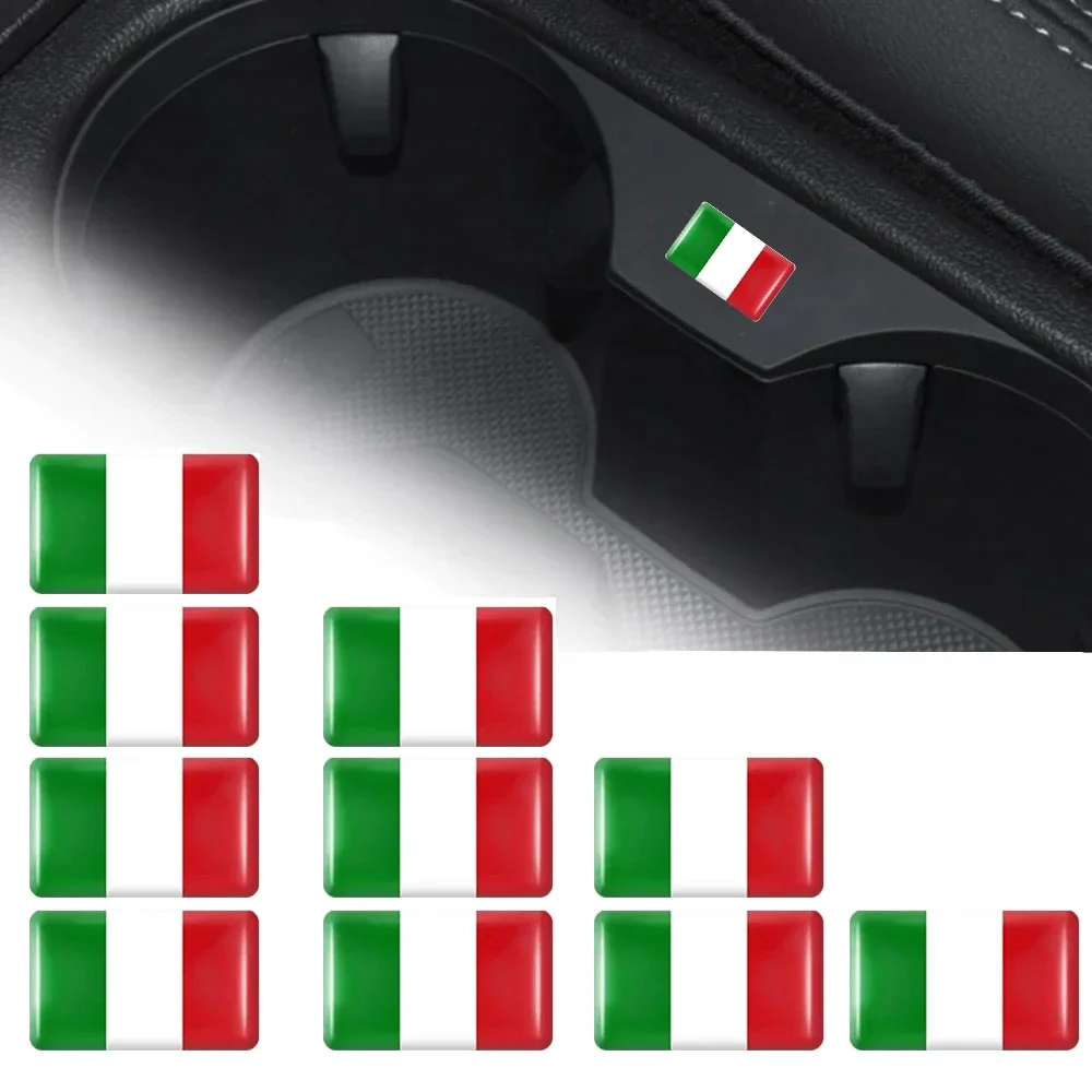 10pcs-Epoxy-Italy-Flags-Sticker-Car-Interior-Decoration-Decal-for-Fiat ...
