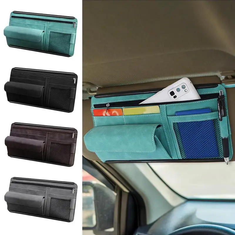 Car-Sun-Visor-Organizer-Storage-Holder-Multi-Pocket-Auto-Interior ...
