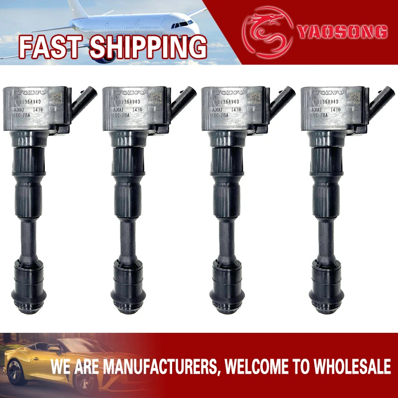 4-PCS-ORIGINAL-QUALITY-IGNITION-COIL-FOR-VOLVO-S60-S80-XC90-XC70-XC60 ...
