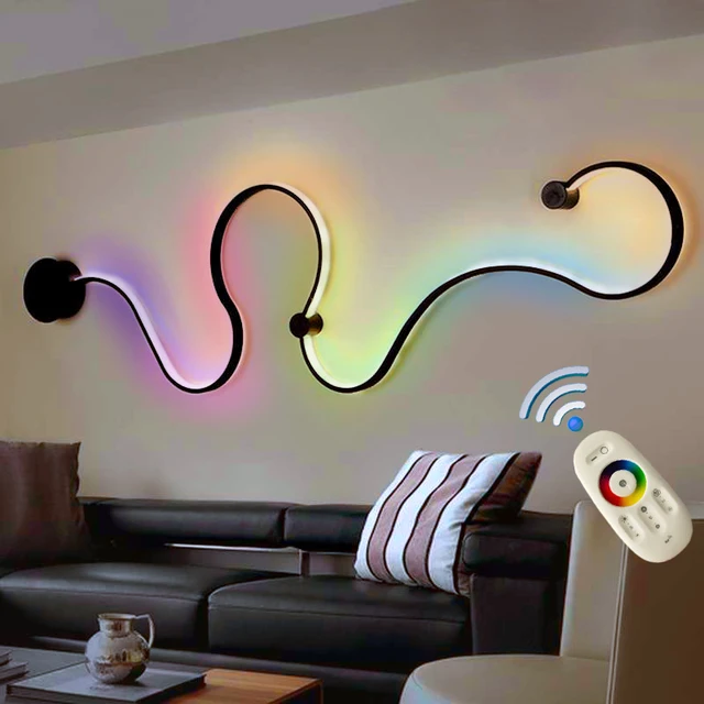 Creative Long Curved Linear LED Wall Sconce Light - Lighting4Home
