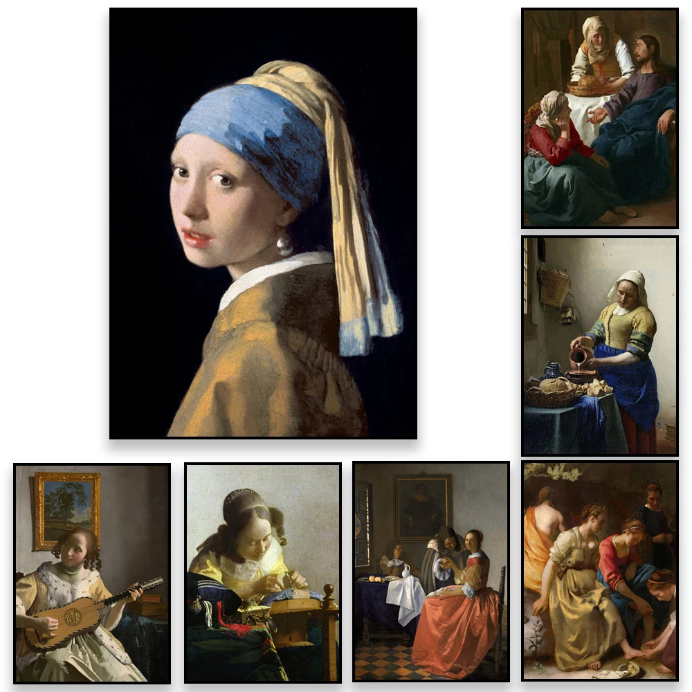 Famous Paintings by Johannes Vermeer Printed on Canvas • CanvasPaintArt