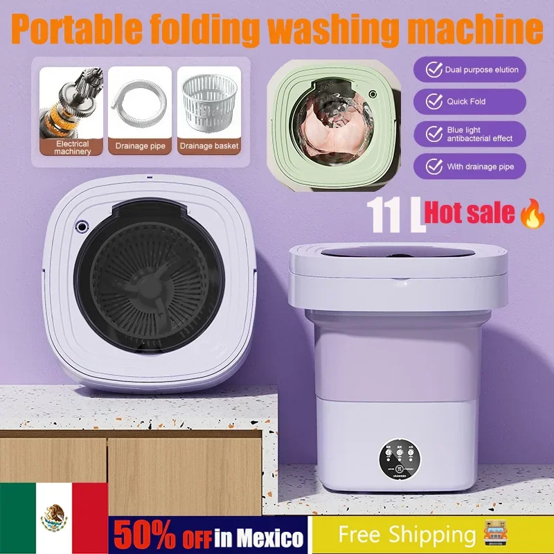 6L-11L-13L-Portable-Folding-Washing-Machine-Clothes-Spin-Dryer-Bucket ...