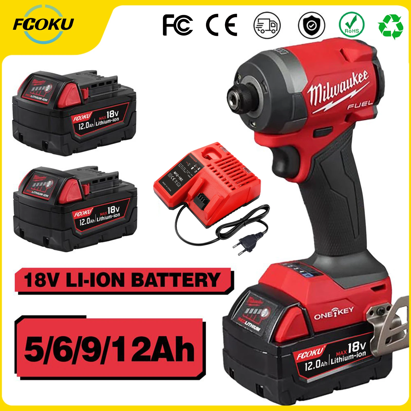 18V-12-0Ah-Rechargeable-Lithium-Battery-Pack-For-Milwaukee-M18-XC-Power ...
