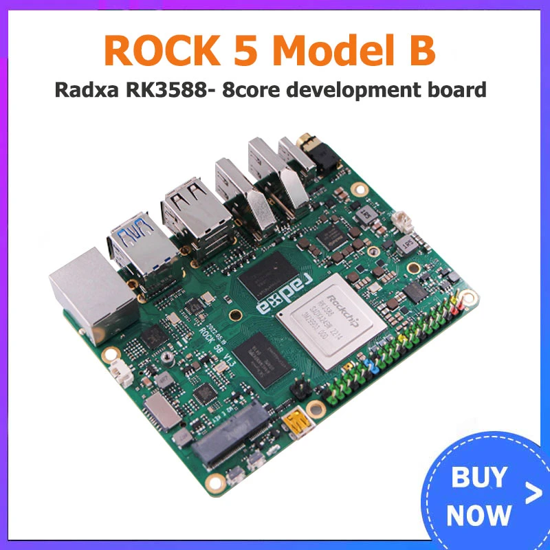 ROCK Pi 5 Model B , ROCK 5B Radxa RK3588 8core development board, RAM 4G 8G 16G optional ...