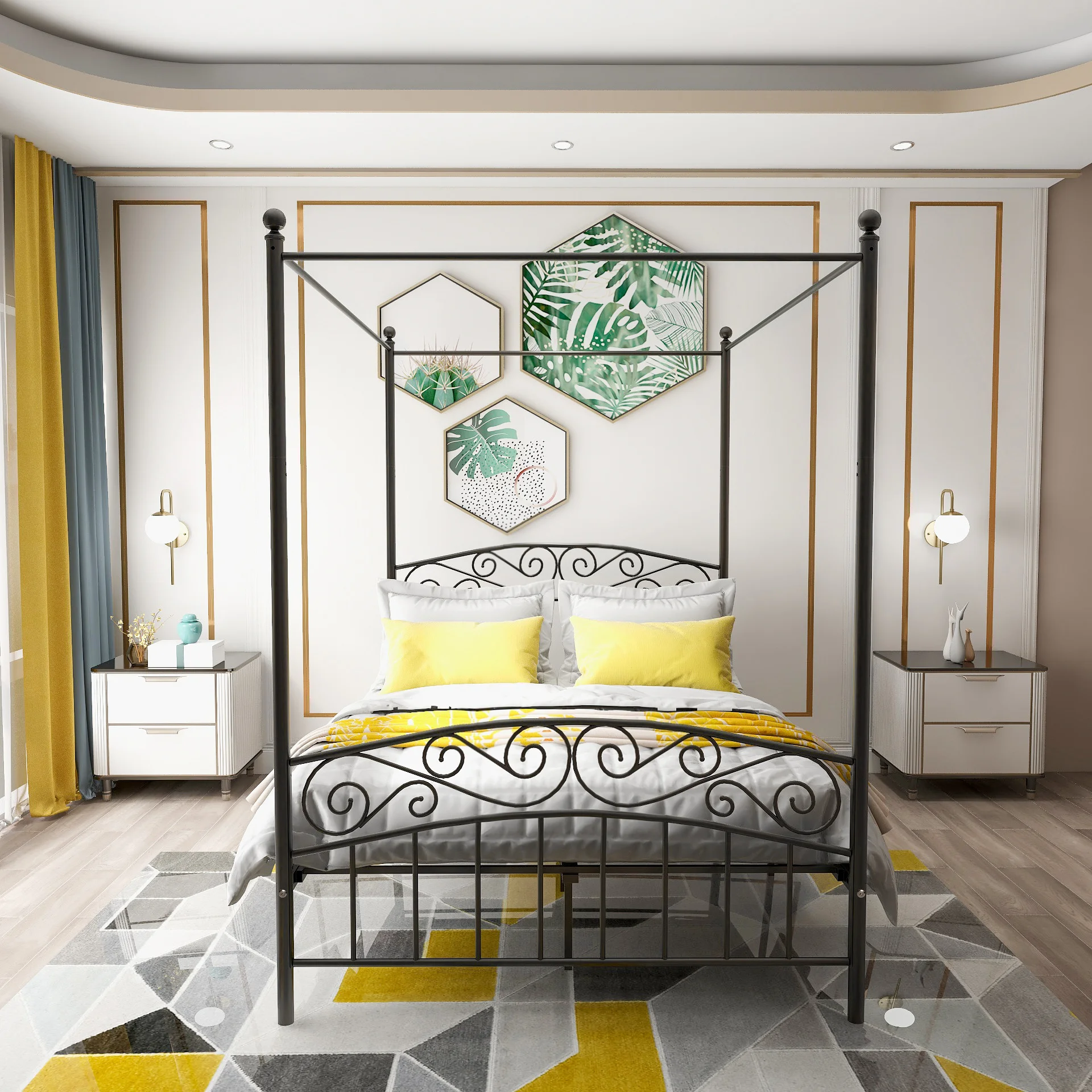 Wrought Iron Four Poster Bed Frames