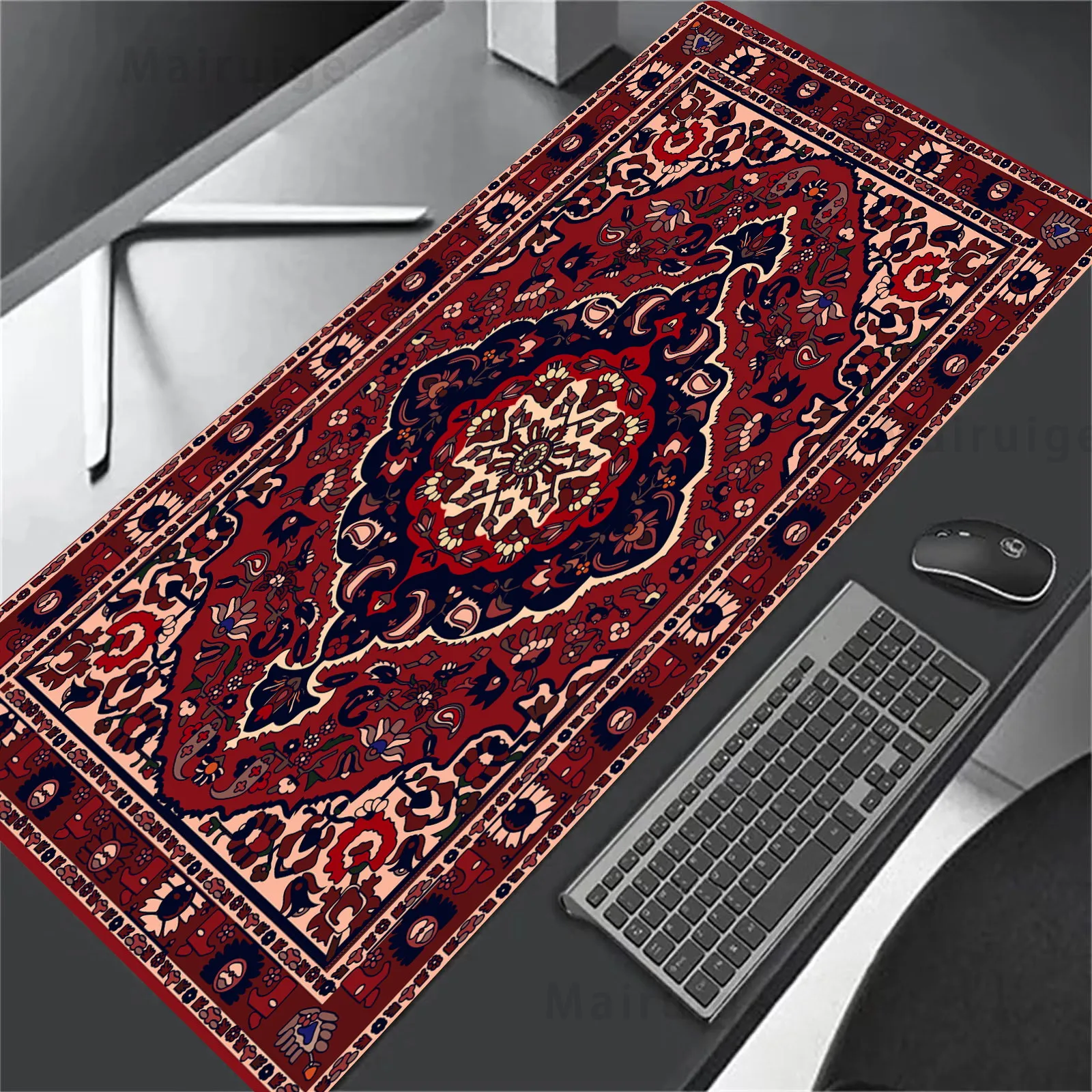 Red Persian Carpet Mouse Pad Office Items Computer Mats Moueepad Table ...
