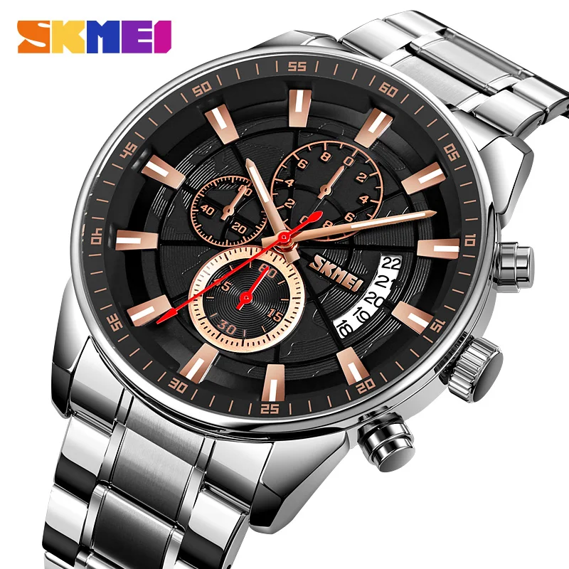SKMEI-Fashion-Stainless-Steel-Quartz-Watch-For-Man-Luxury-Business-Men ...