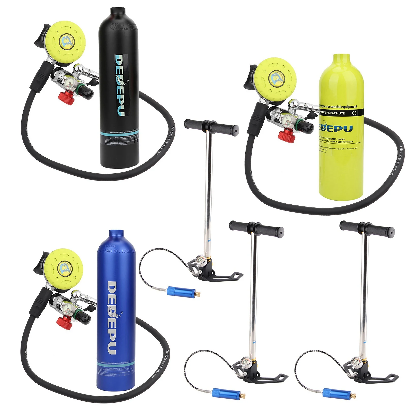 1L-Underwater-Respirator-Scuba-Diving-Cylinder-Snorkeling-Oxygen-Tank ...