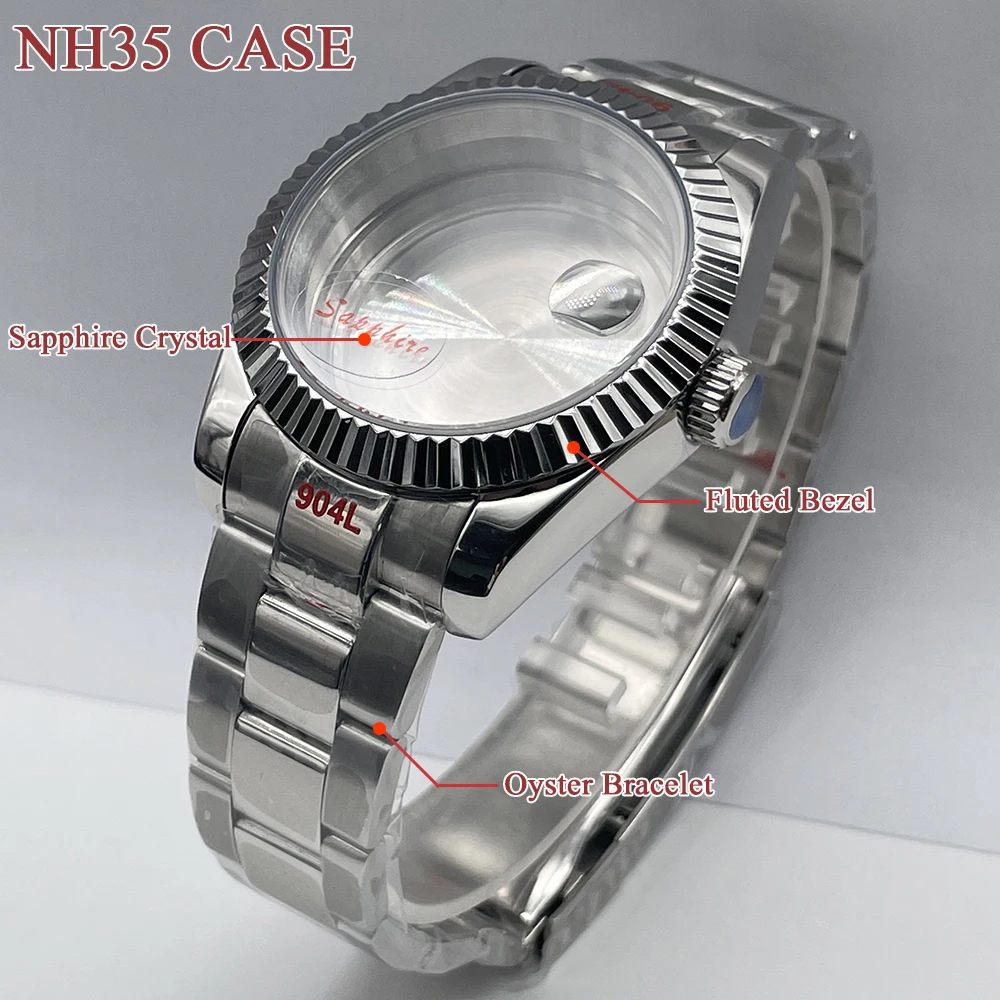 Modification 40mm Watch Case Kits Fit to NH35 NH38 Automatic Movement ...