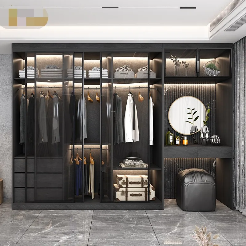 Simple-Modern-Sliding-Door-Wardrobe-Dressing-Table-Integrated ...