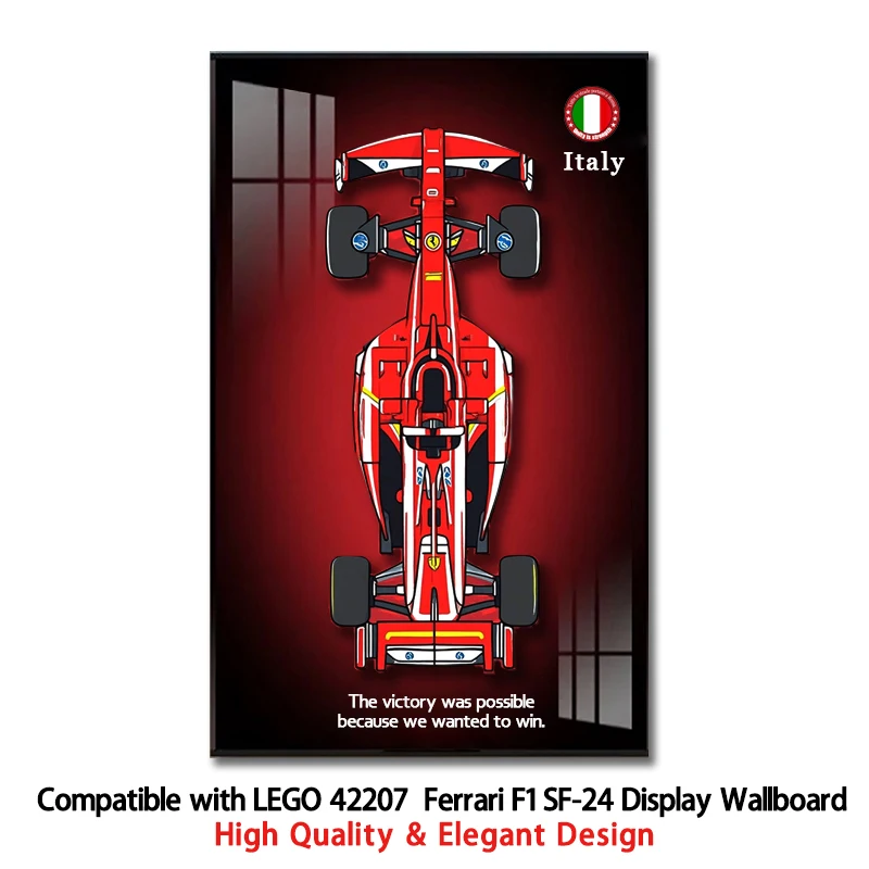 NEW Display Wallboard Compatible with LEGO 42207 Ferrari F1 SF-24 ...