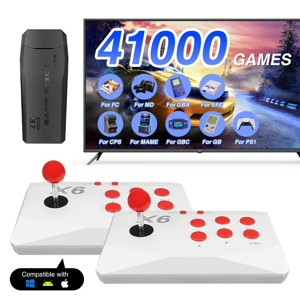 Arcade-Video-Game-Console-with-Double-Arcade-Joysitck-4K-HD-TV-Game ...
