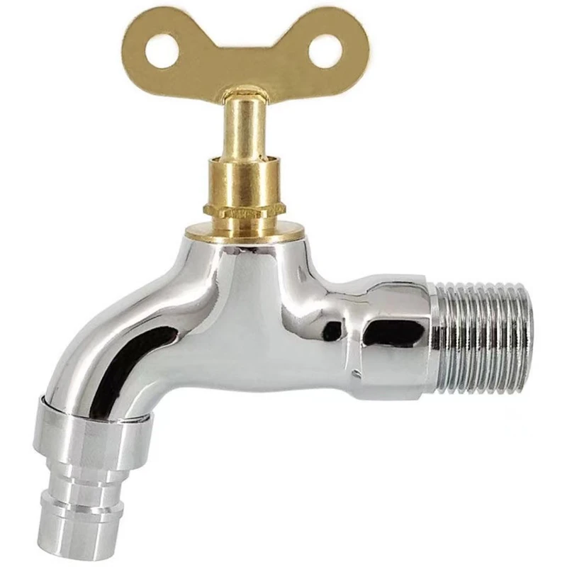 Outdoor-Lockable-Quick-Open-Faucet-Key-Anti-Theft-Water-Gold-Handle ...