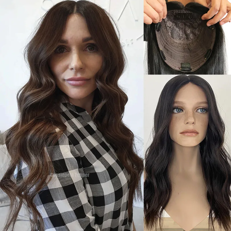 Jewish-Topper-Soft-Wavy-European-Virgin-Human-Hair-Silk-Top-Kosher ...