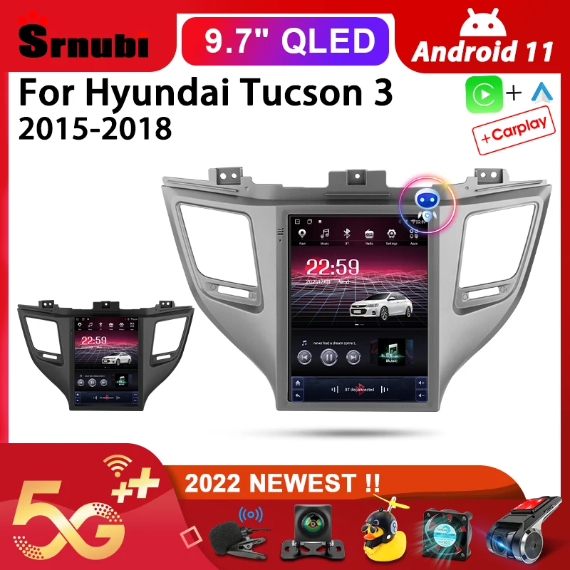 Srnubi Android 11.0 Car Radio For Hyundai Tucson 3 2015-2018 Multimedia ...