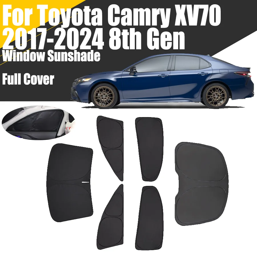 Custom Full Cover Car Window Sunshade For Toyota Camry XV70 2017 - 2024 ...