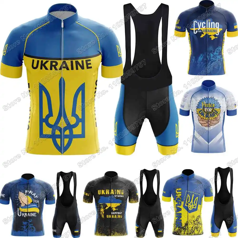 Conjunto de ropa de ciclismo del equipo de Ucrania para hombre, traje ...