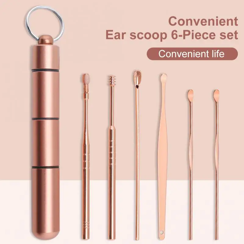6-Pcs-set-Ear-Wax-Cleaning-Earpick-Wax-Removal-Ear-Spoons-Sticks-Earwax ...
