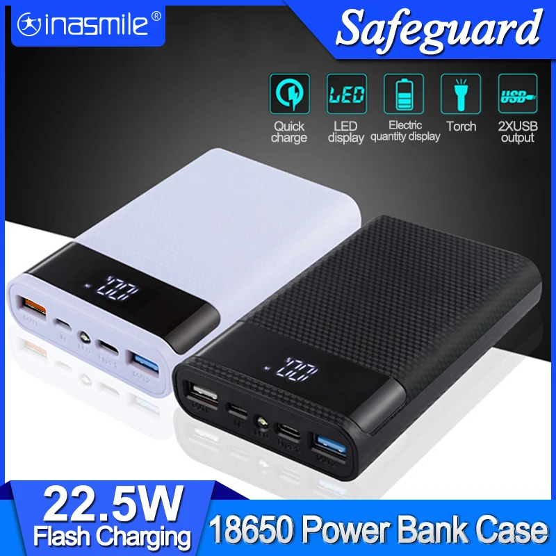 Power Bank Case Kit 3x 18650 Battery Charger Box - Charge 18650 Power ...