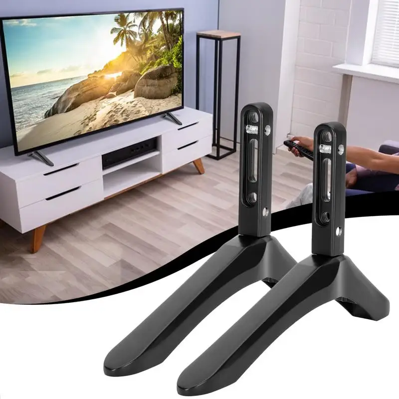 TV-Pedestal-Feet-Metal-TV-Mount-Stand-2Pcs-TV-Stand-Drill-Free-TV-Base ...
