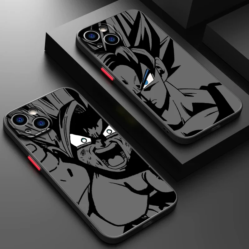 Luxury D-Dragon Ball Goku Frosted Translucent For Apple iPhone 15 14 13 ...